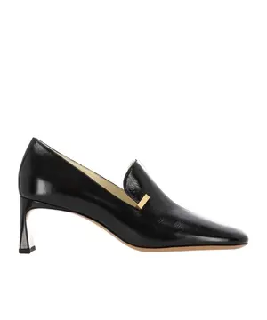 Phoebe Philo 60mm Club Leather Heeled Loafers - Black