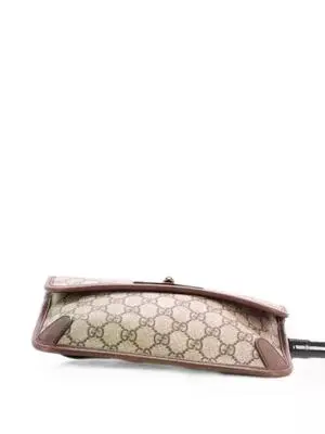 Gucci Neo Vintage Flap Gg Coated Canvas Belt Bag - Brown