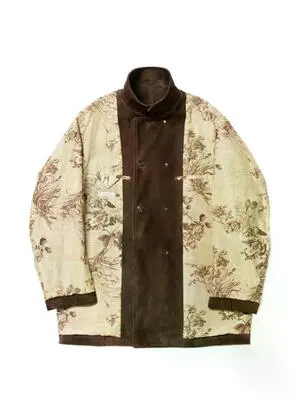 CALMLENCE Double-breasted Suede Jacket