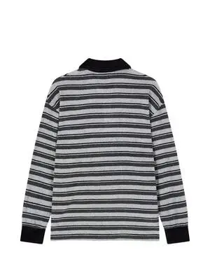 STUDIO TOMBOY Striped Long-sleeve Polo Shirt