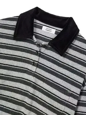 STUDIO TOMBOY Striped Long-sleeve Polo Shirt