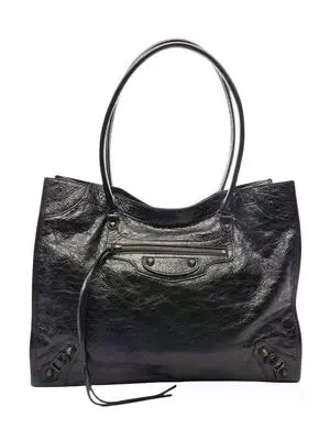 Balenciaga 2018-2026 Medium Lambskin Le City Tote Bag - Black