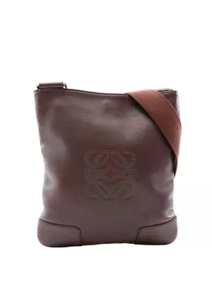 Loewe 2010-2026 Leather Anagram Crossbody Bag - Brown