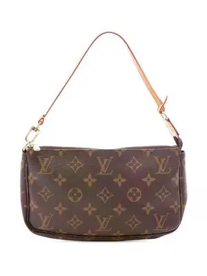 LOUIS VUITTON 1999 Monogram Pochette Accessoires Shoulder Bag - Brown