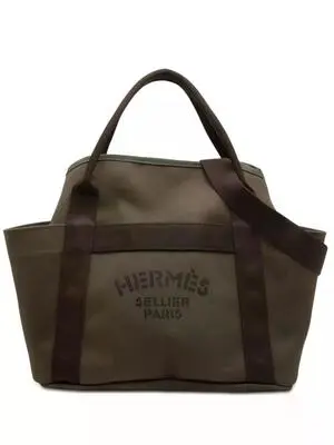 Hermès 2017 Toile Sac De Pansage Grooming Bag Satchel - Brown
