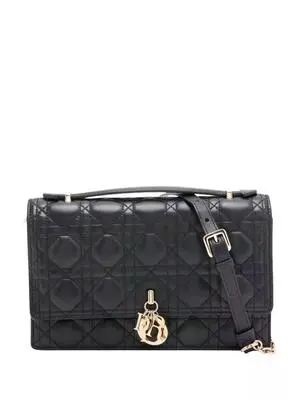 Dior 2020-2026 Lambskin Cannage My Top Handle Bag Satchel - Black