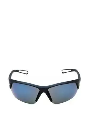 Nike Shield-frame Semi-rim Sunglasses - Black