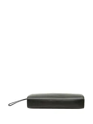 Burberry 2000-2017 Check Embossed Leather Trimmed Clutch Bag