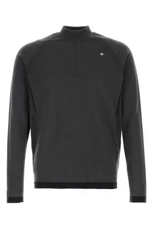 Stone Island Charcoal Wool Blend Sweater - Gray