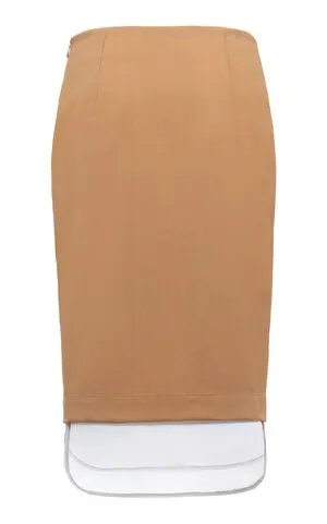 DES_PHEMMES Embellished Twill Midi Skirt