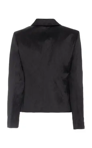 DES_PHEMMES Fitted Satin Blazer - Black