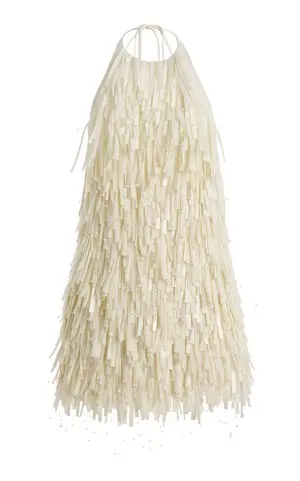 Simkhai Liviana Halter Mini Dress - Ivory