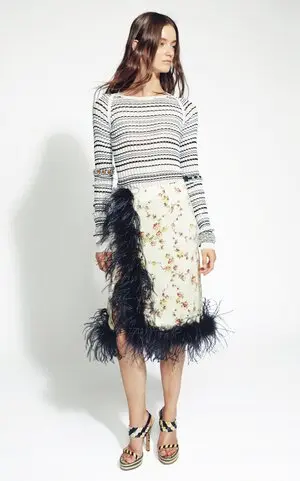 DES_PHEMMES Ribbed Knit Shirt