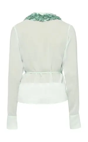 DES_PHEMMES Wrap Chiffon Top