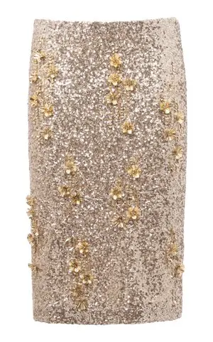 DES_PHEMMES Classic Embellished Midi Skirt - Multi