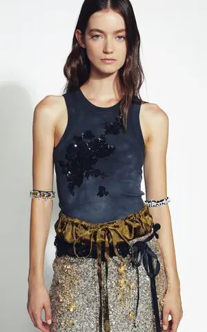 DES_PHEMMES Classic Embellished Midi Skirt - Multi