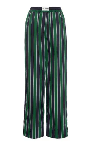 DES_PHEMMES Striped Satin Wide-leg Pants