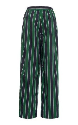 DES_PHEMMES Striped Satin Wide-leg Pants