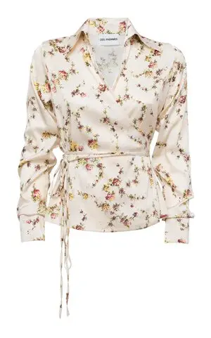 DES_PHEMMES Wrap Twill Top - Multi