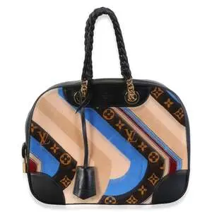 LOUIS VUITTON Black Tuffetage Vanity Bowling Bag - Multicolor