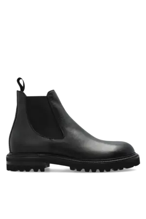 Giorgio Armani Leather Chelsea Boots - Black