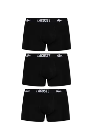 Lacoste Cotton Boxer Briefs 3-pack By - Black