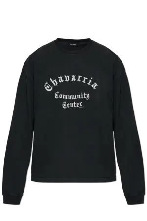 WILLY CHAVARRIA Cotton Long Sleeve T-shirt ‘community Center Ls Buffalo - Grey