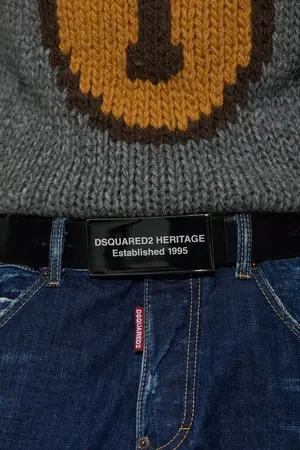 Dsquared2 Leather Belt With Buckle