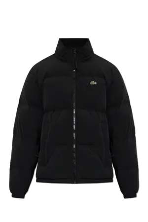 Lacoste Insulated Jacket With Stand-up Collar - Black