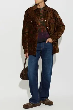 Etro X Birkenstock Embroidered Suede Mules