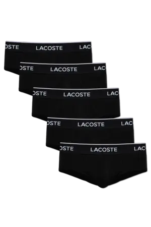 Lacoste Set Of Five Cotton Briefs By - Black