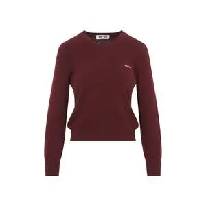 Miu Miu V Neck Sweater - Red