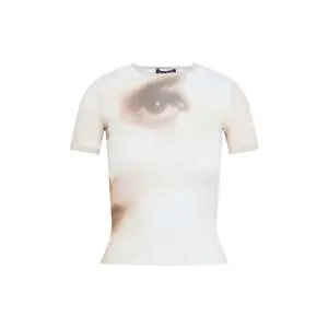 JEAN PAUL GAULTIER Mesh Baby Printed Face T-shirt - Multicolor