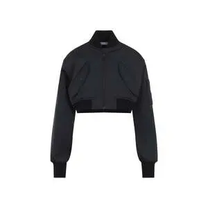 Balenciaga Cropped Bomber - Black