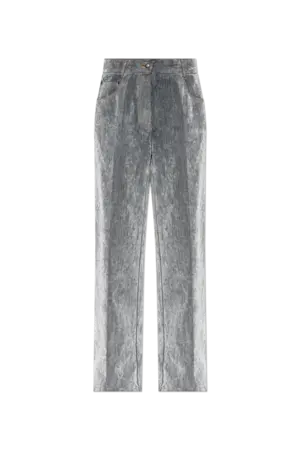 FORTE_FORTE Velvet-finish Jeans - Grey