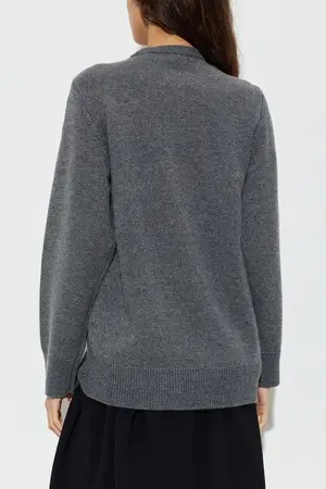 TOTEME Wool Sweater With Asymmetric Hem - Grey
