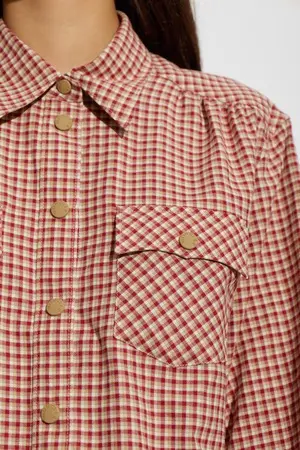 Moncler And Cream Plaid Cotton Shirt