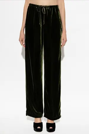 FORTE_FORTE Velvet Straight-leg Trousers