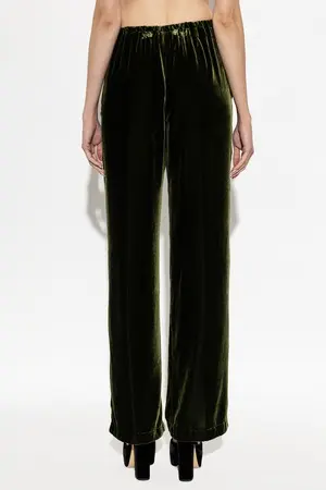 FORTE_FORTE Velvet Straight-leg Trousers