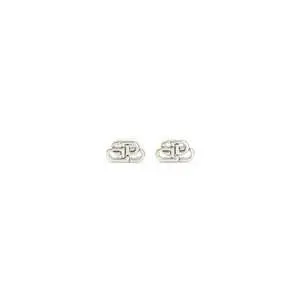 Balenciaga Bb Studded Xs Earrings - Silver