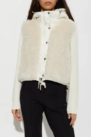 Moncler Quilted-front Hooded Cardigan By