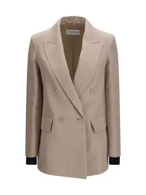 Max Mara Feltro Silk Blazer - Cream