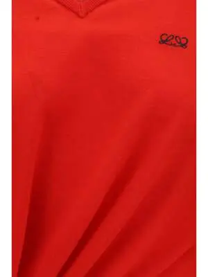Loewe Wool Sweater With Logo - Red