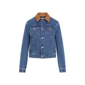 Bottega Veneta Denim Intrecciato Collar Jacket