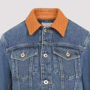 Bottega Veneta Denim Intrecciato Collar Jacket