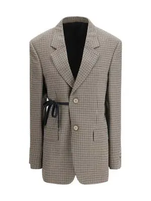 Balenciaga Single-breasted Vichy Jacket - Multicolor