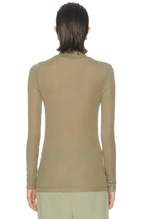 AGOLDE Pascale Turtleneck Top In Sage - Canopy