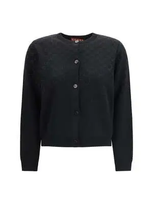 Gucci Long-sleeve Crew-neck Cardigan - Black