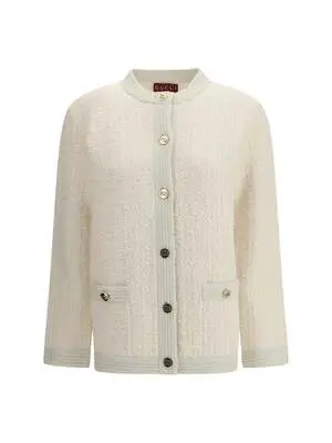 Gucci Bouclé Lamé Wool Cardigan - Multicolor