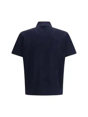 Burberry Check Wool Polo - Blue